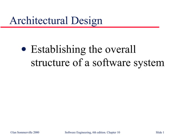Architectural Design in Software Engineering SE10 | PPT | Programming Languages | Computing