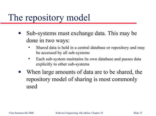 Architectural Design in Software Engineering SE10 | PPT | Programming Languages | Computing