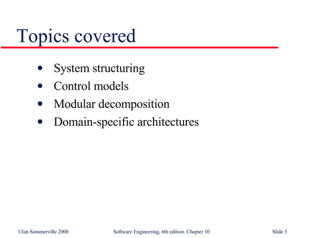 Architectural Design in Software Engineering SE10 | PPT | Programming Languages | Computing
