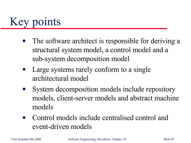 Architectural Design in Software Engineering SE10 | PPT | Programming Languages | Computing