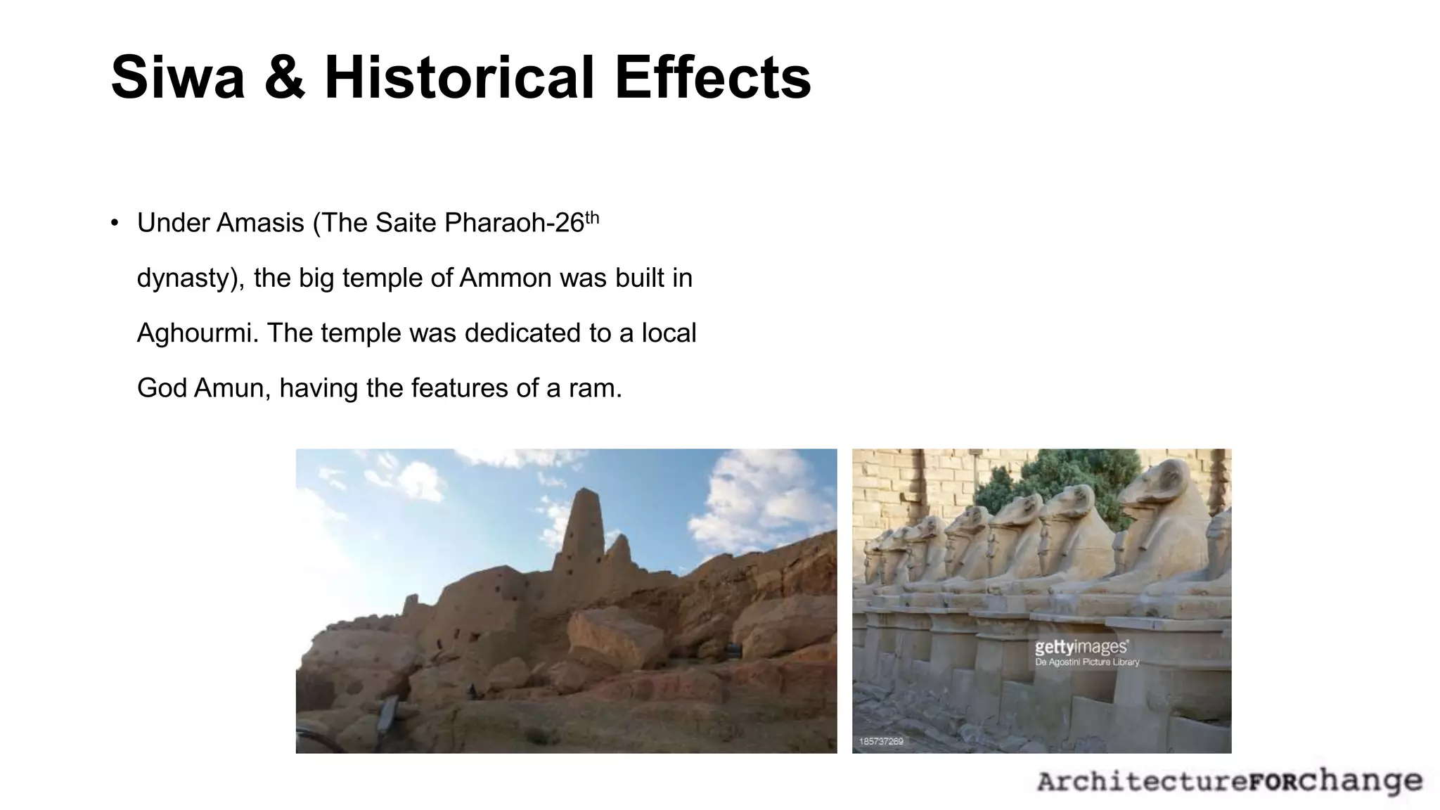 Historical Effects and Siwan Traditional Architecture | PPTX