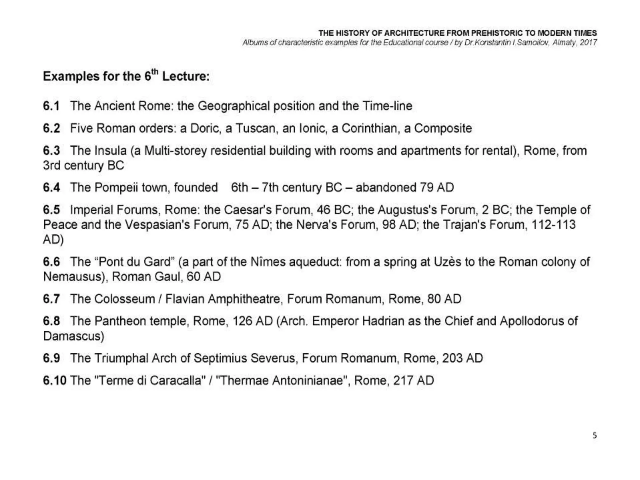 THE ANCIENT ROMAN ARCHITECTURE / The history of Architecture from ...