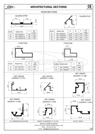 Aluminium Architectural Section Profiles Manufacturer & Supplier | PDF