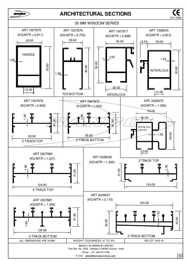 Aluminium Architectural Section Profiles Manufacturer & Supplier