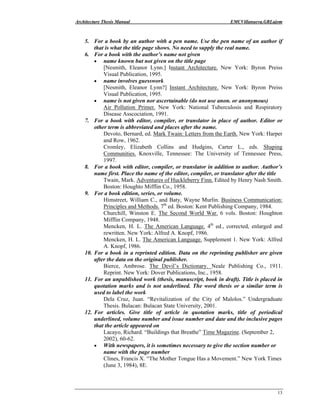 Architectural thesis Manual | PDF