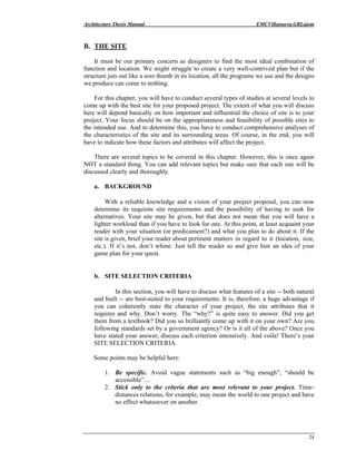 Architectural thesis Manual | PDF