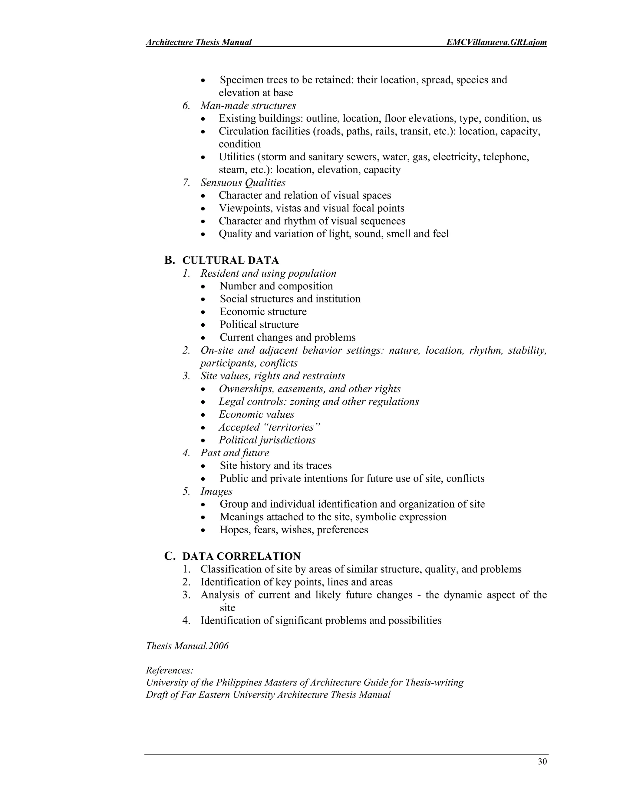 Architectural thesis-manual | PDF