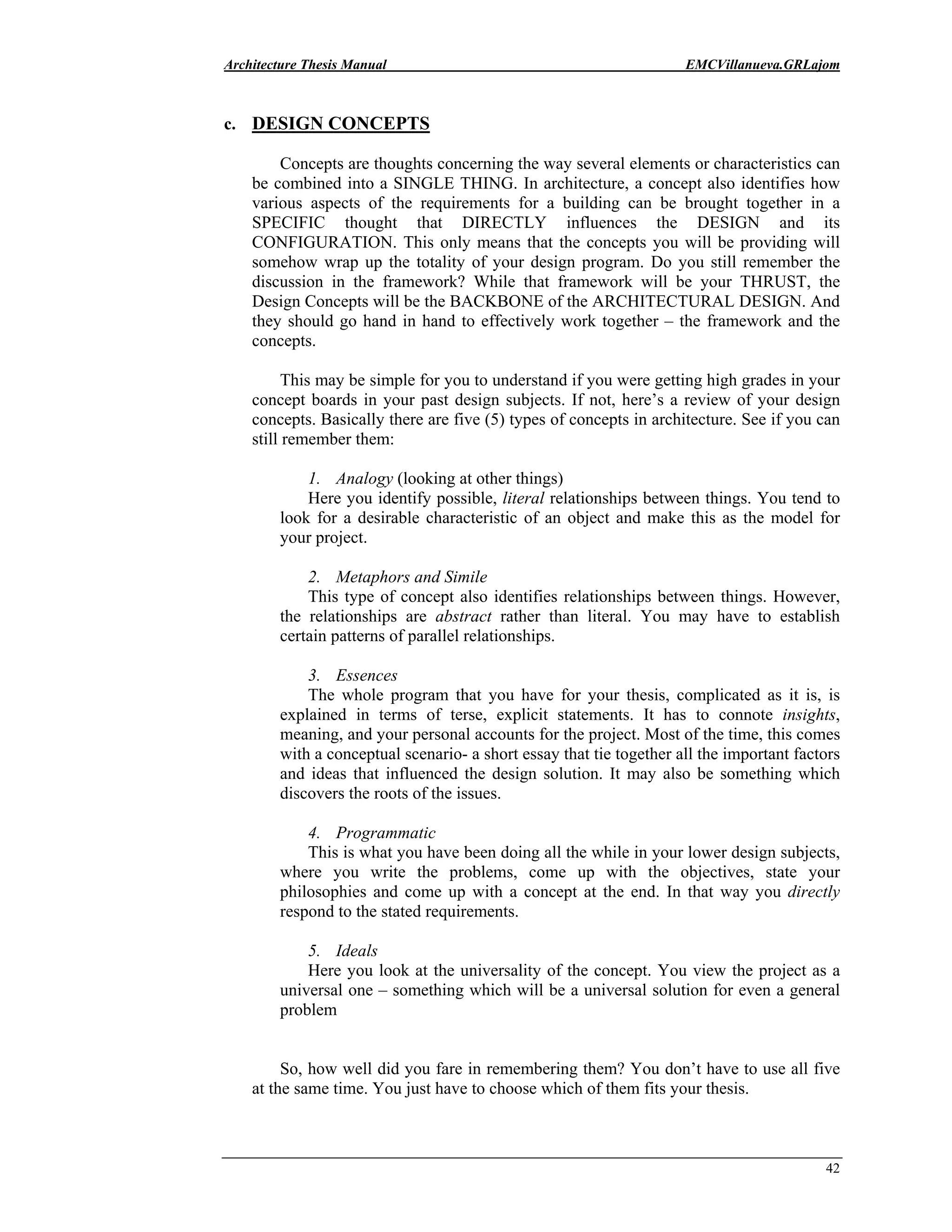 Architectural thesis-manual | PDF