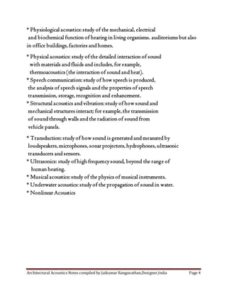 Architectural acoustic notes | PDF