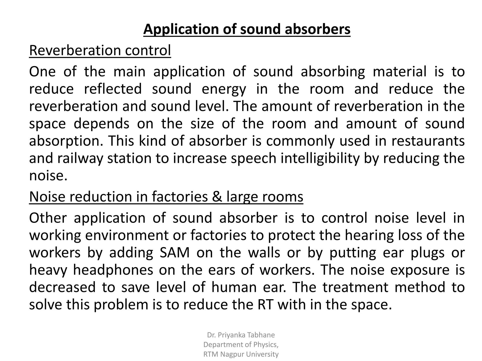 Architectural acoustics, underwater acoustics | PPTX