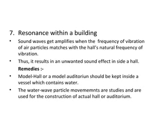 Architectural acoustics topics and remedies - short presentation | PPT