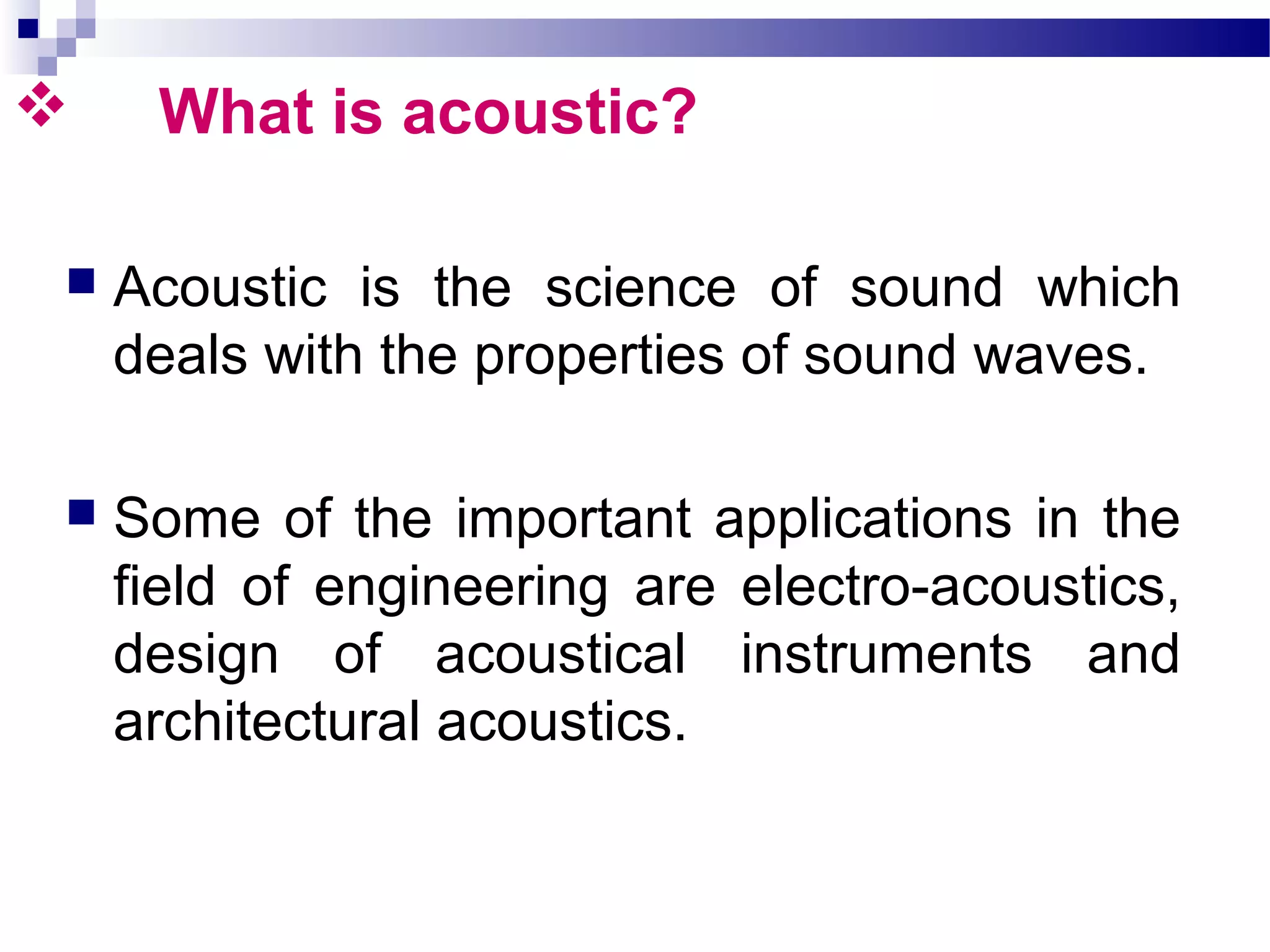 Architectural acoustics | PPT