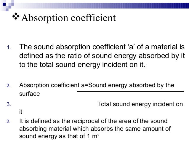 Architectural acoustics