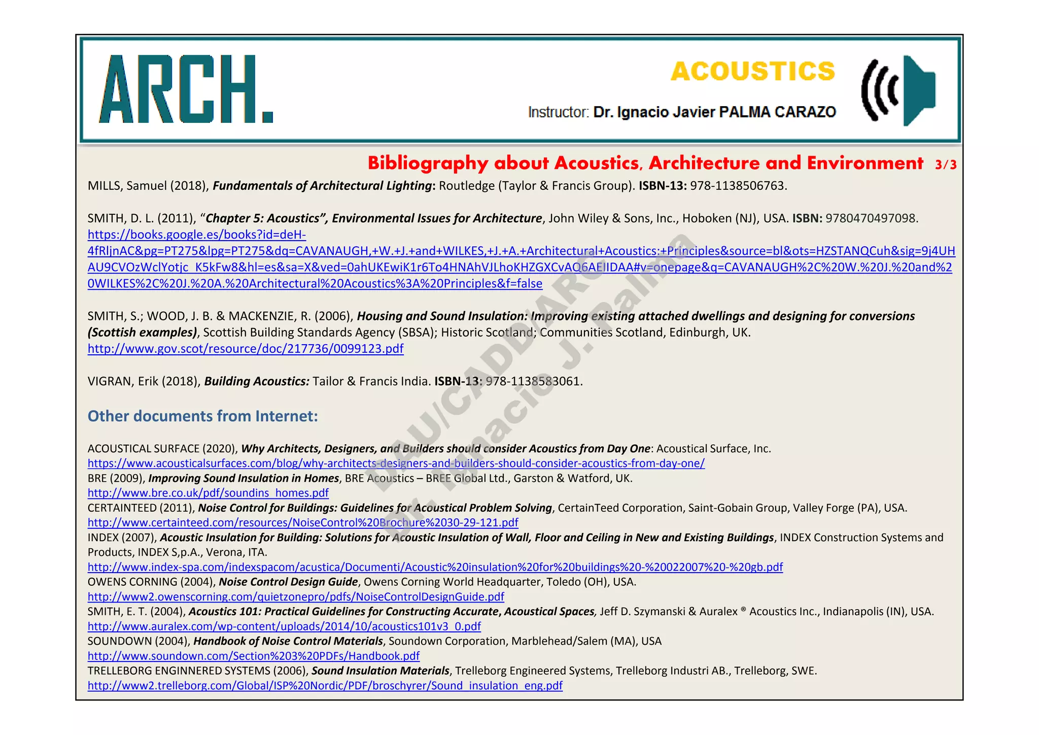 Architectural Acoustics | PDF
