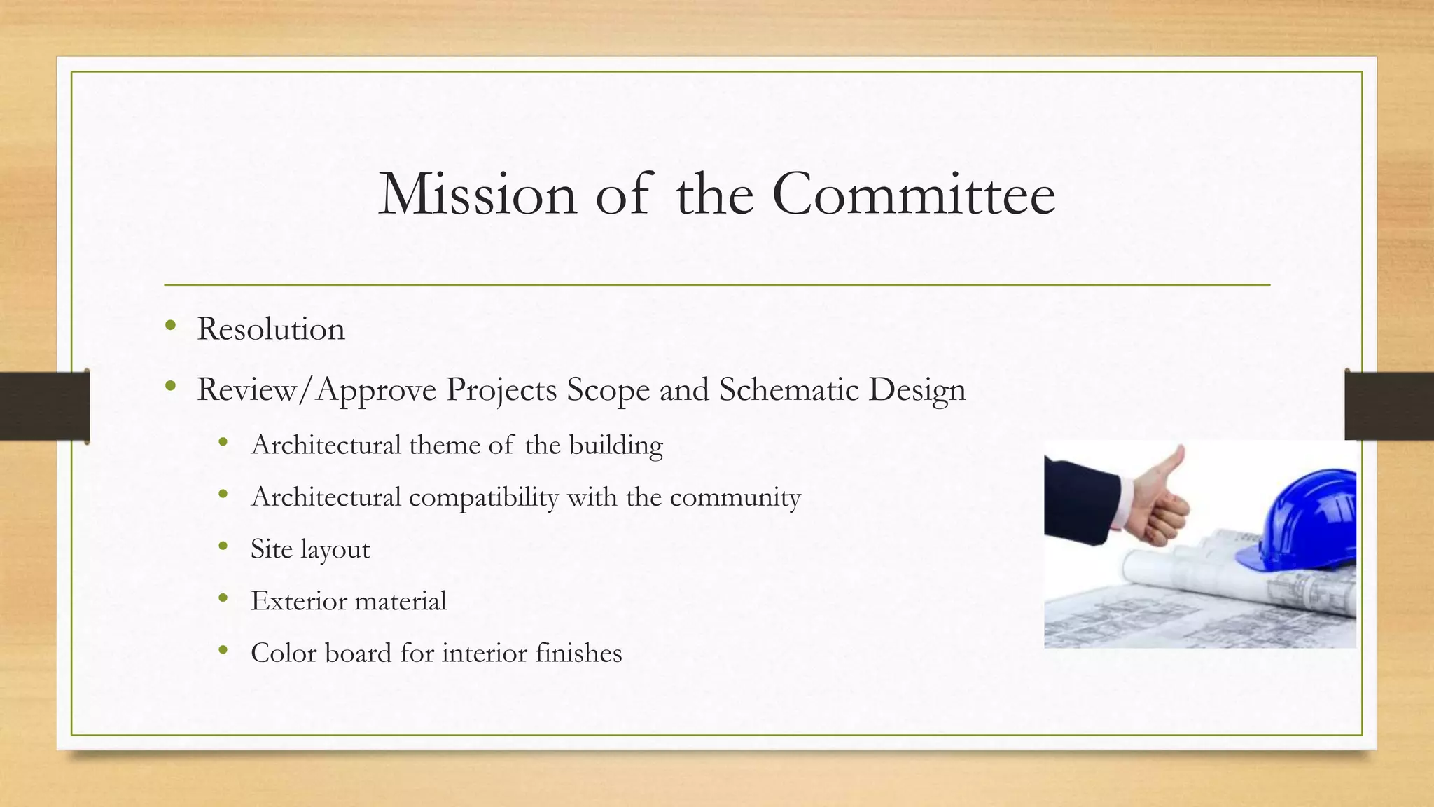 Architectural Advisory Committee | PPTX
