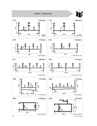 Aluminium Window Sections Catalogue
