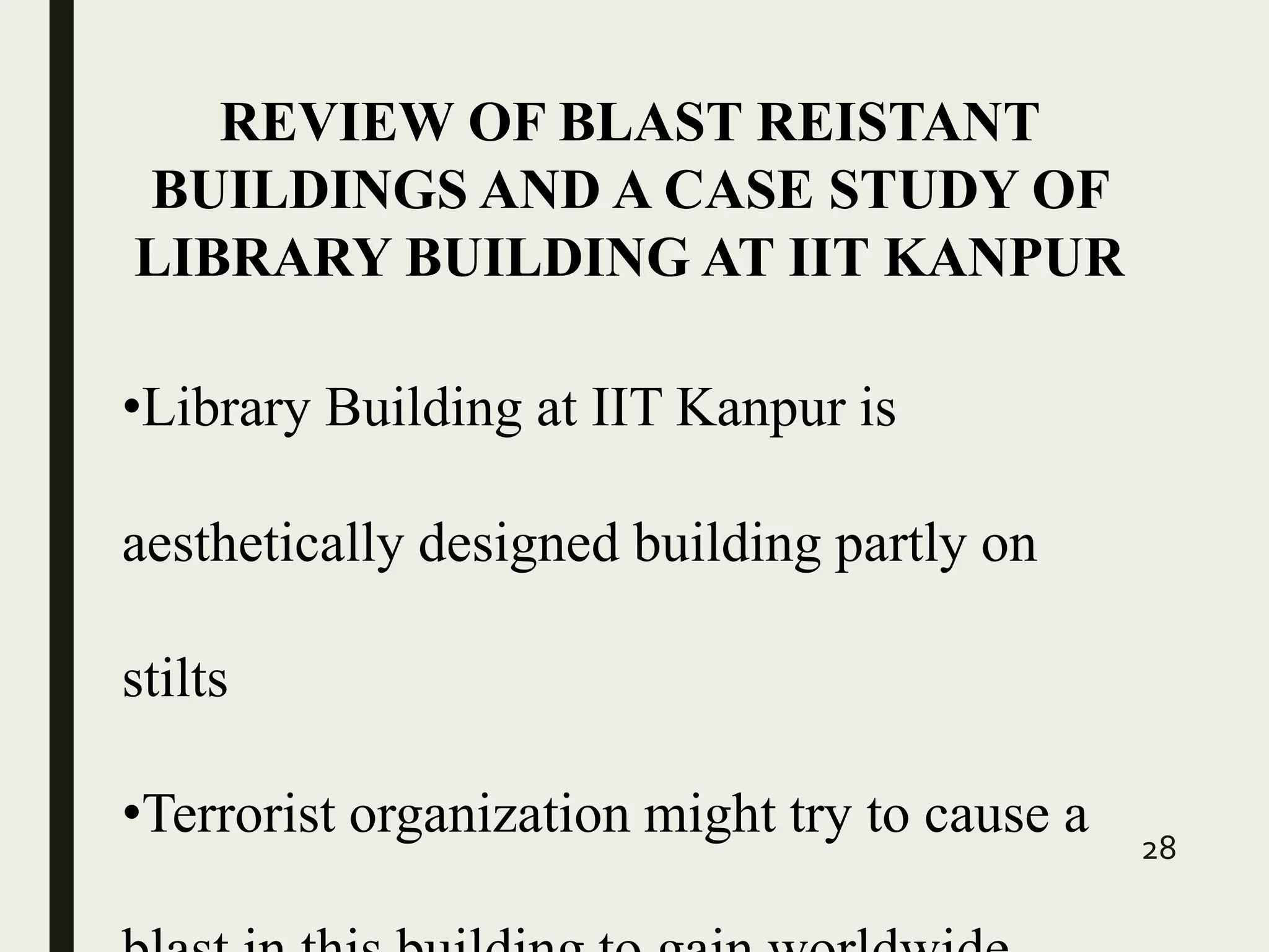 Architectural and structural design for blast resistant buildings | PPTX