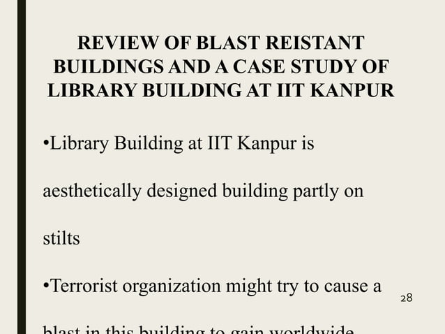 Architectural and structural design for blast resistant buildings ...