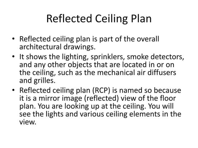 Architectural and Technical Detailing - Reflected Ceiling Plan - False ...