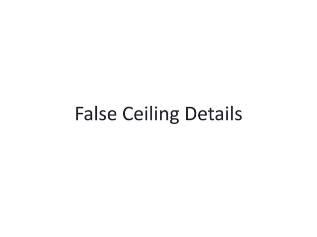 Architectural and Technical Detailing - Reflected Ceiling Plan - False ...