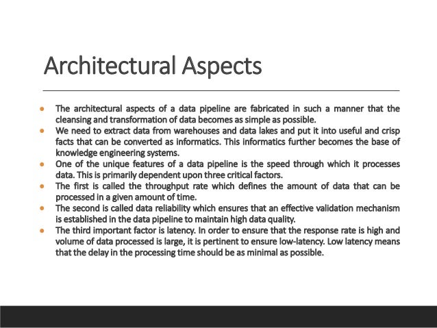 Architectural Aspects And Design Hypothesis Of The Data Ingestion