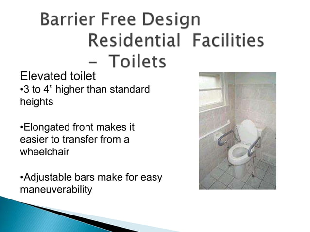 Architectural barrier for Disabled people | PPTX | Bath and Shower ...