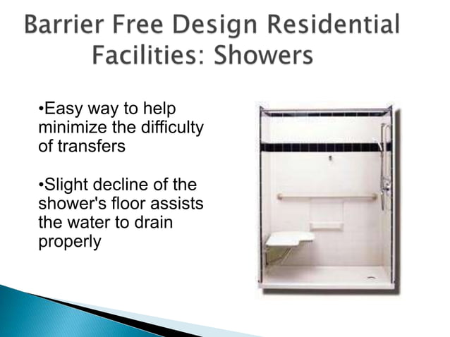 Architectural barrier for Disabled people | PPTX | Bath and Shower ...