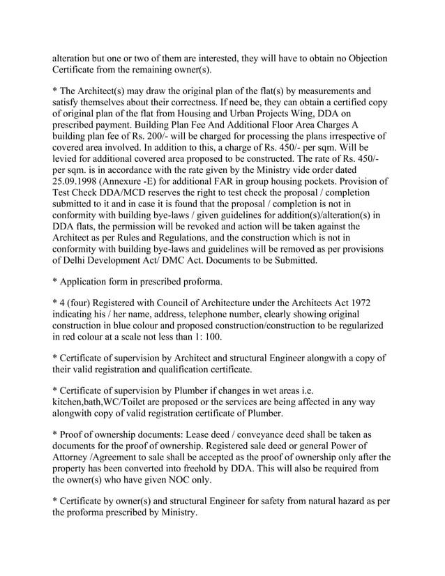 DDAs Building ByLaws | DOCX | Civil Engineering Industry | Industries