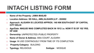 Architectural building study – jama masjid | PPTX