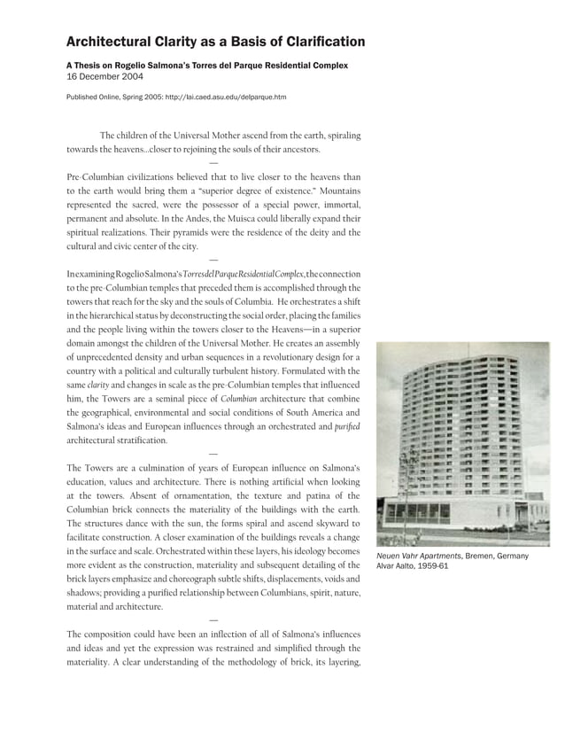 Architectural Clarity as a Basis of Clarification | PDF