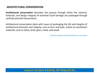 Architectural conservation | PPSX