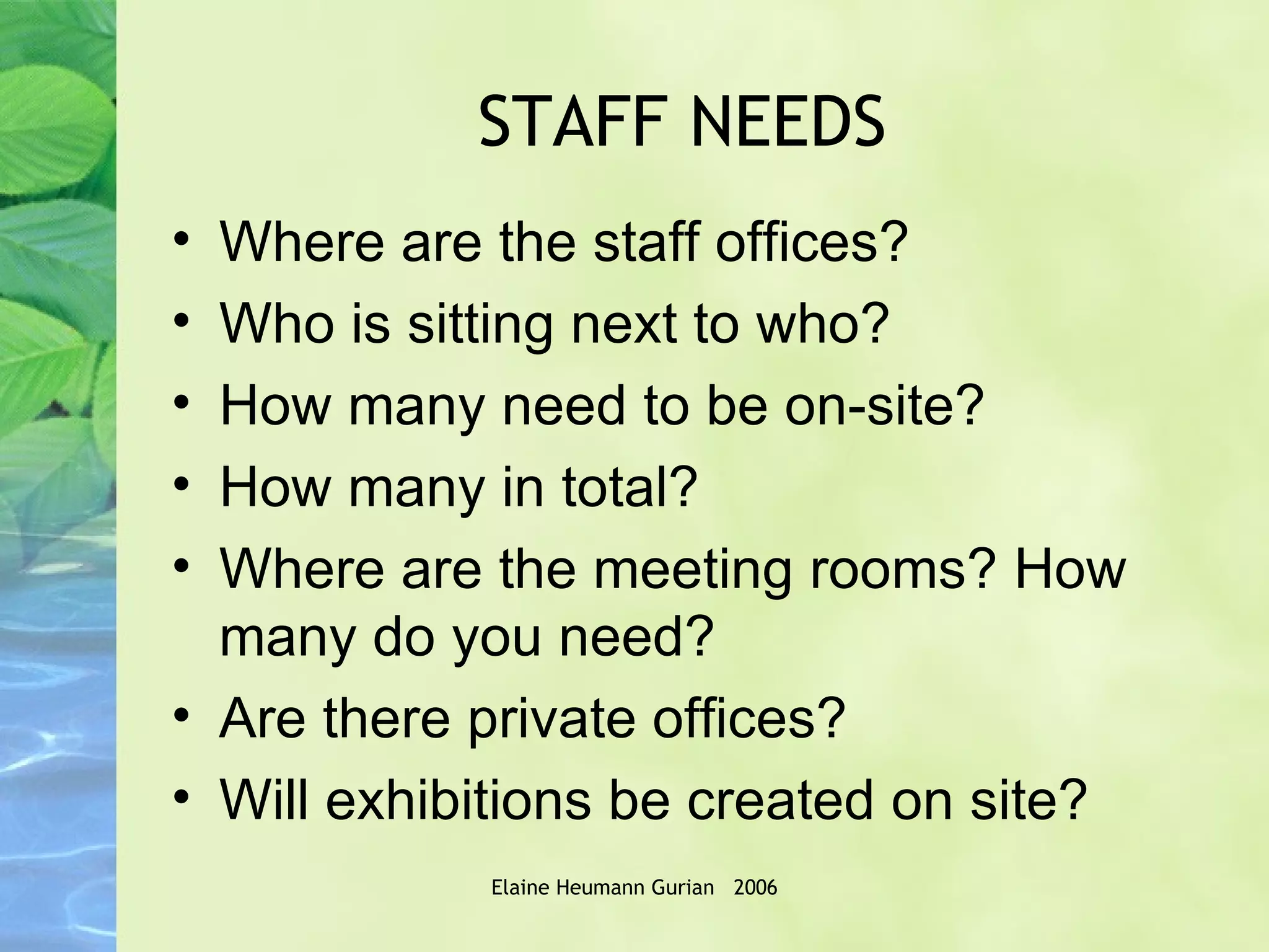 Museum Architectural Considerations | PPT