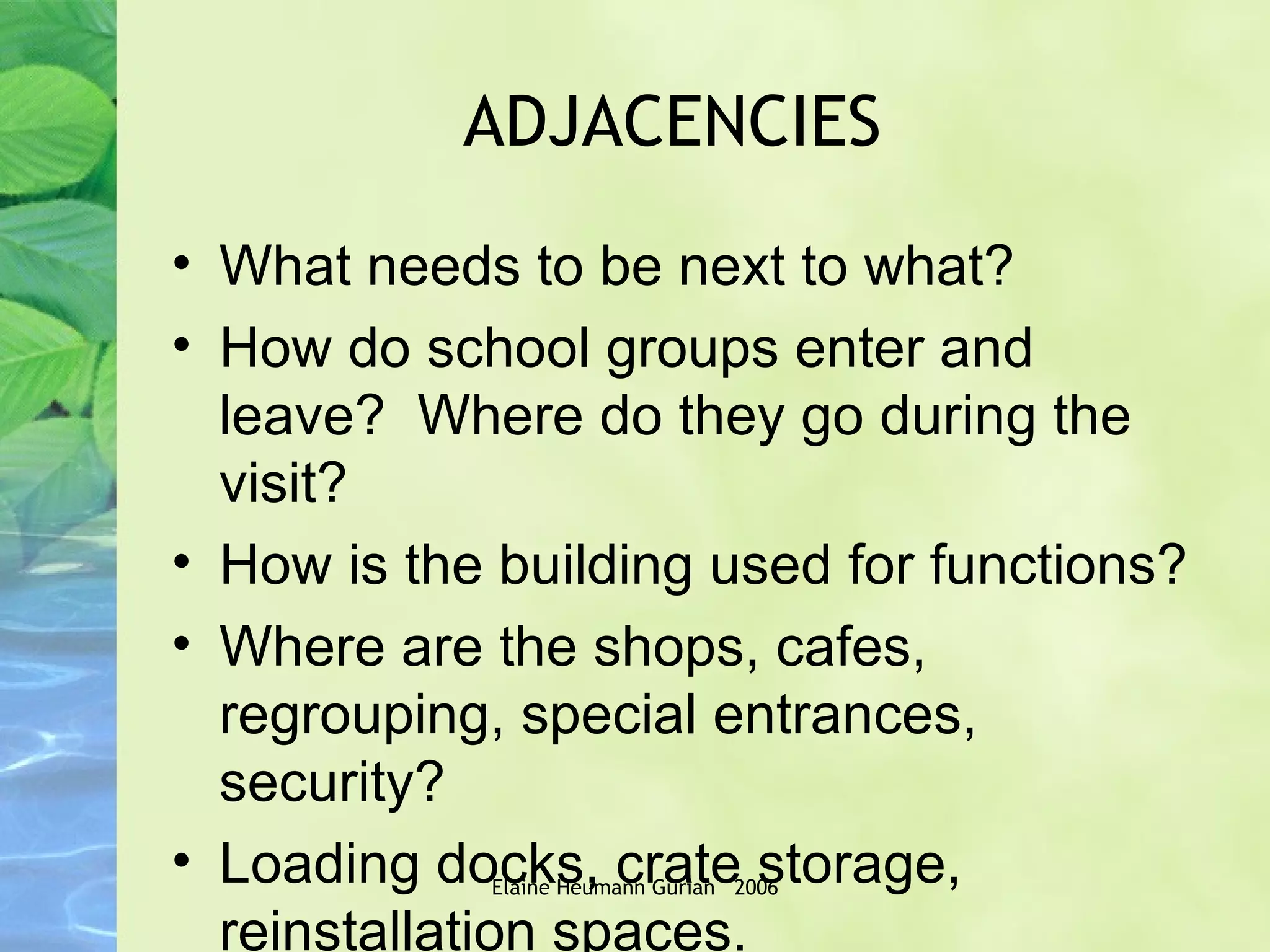 Museum Architectural Considerations | PPT