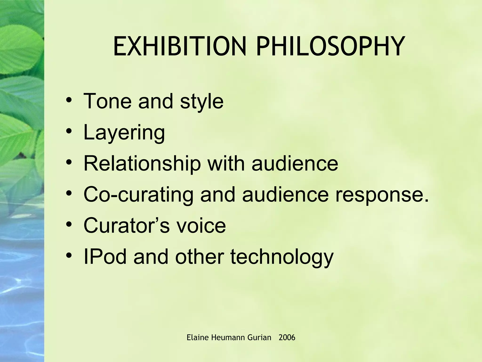 Museum Architectural Considerations | PPT