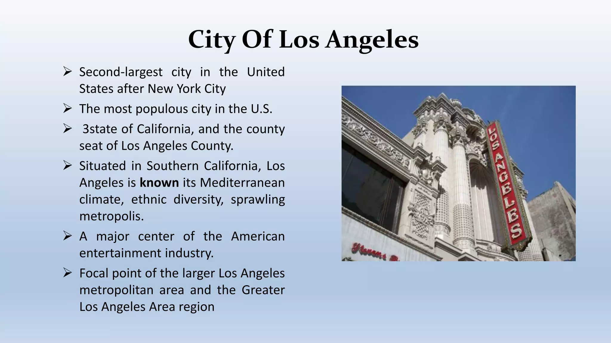Architectural Design of Los Angeles | PPTX