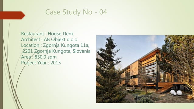 Architectural design - Case Study on Restaurants | PPTX