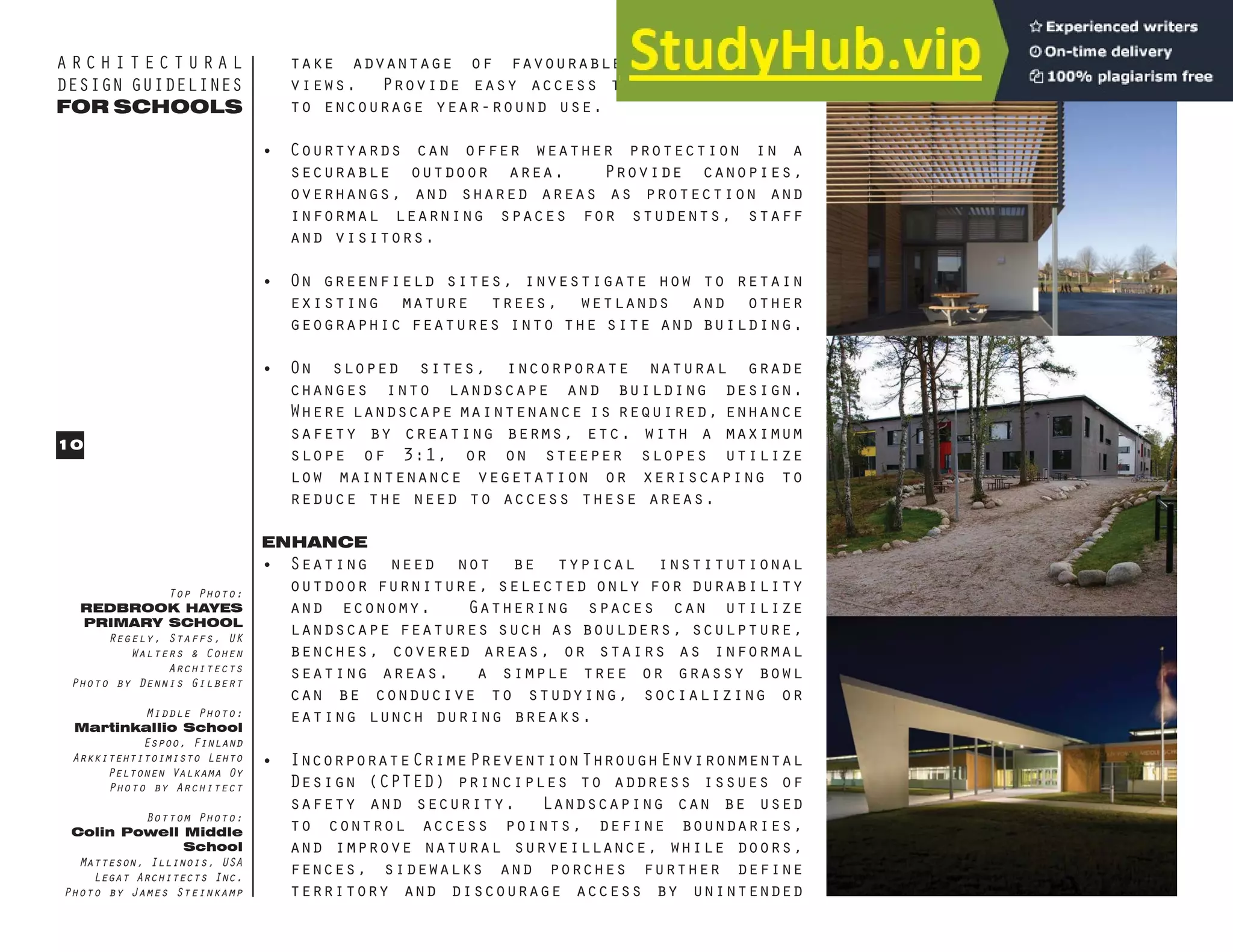 ARCHITECTURAL DESIGN GUIDELINES FOR SCHOOLS TECHNICAL SERVICES BRANCH ...