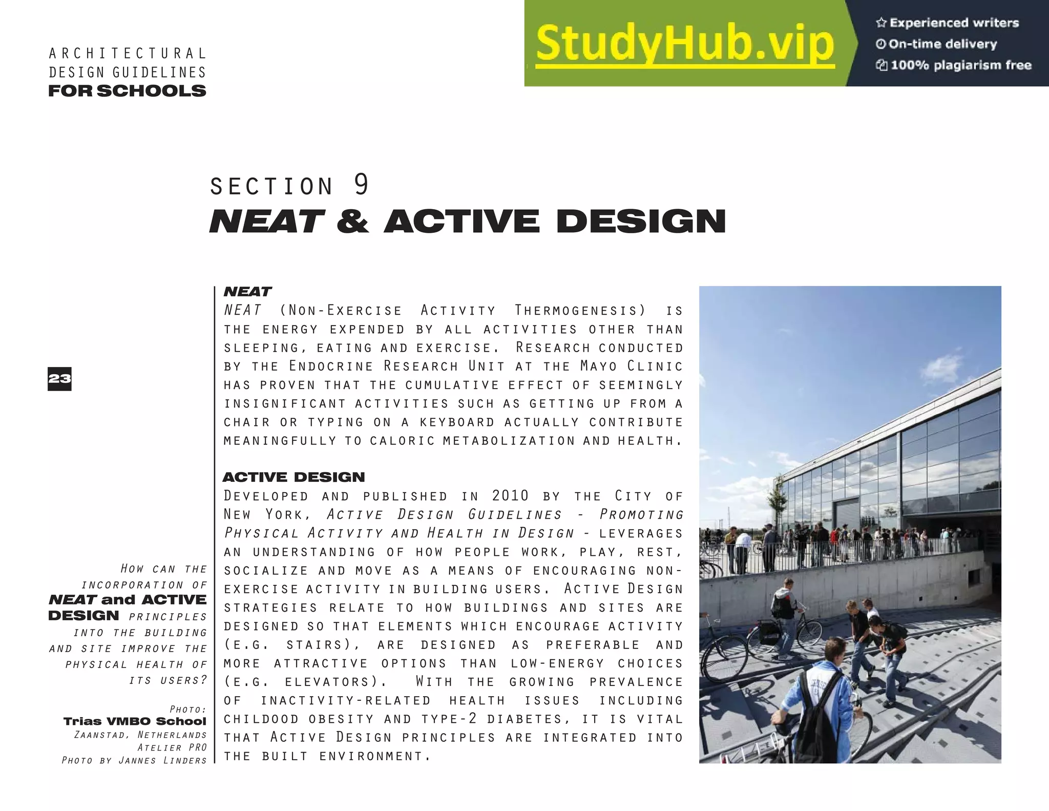 ARCHITECTURAL DESIGN GUIDELINES FOR SCHOOLS TECHNICAL SERVICES BRANCH Facility Planning ...