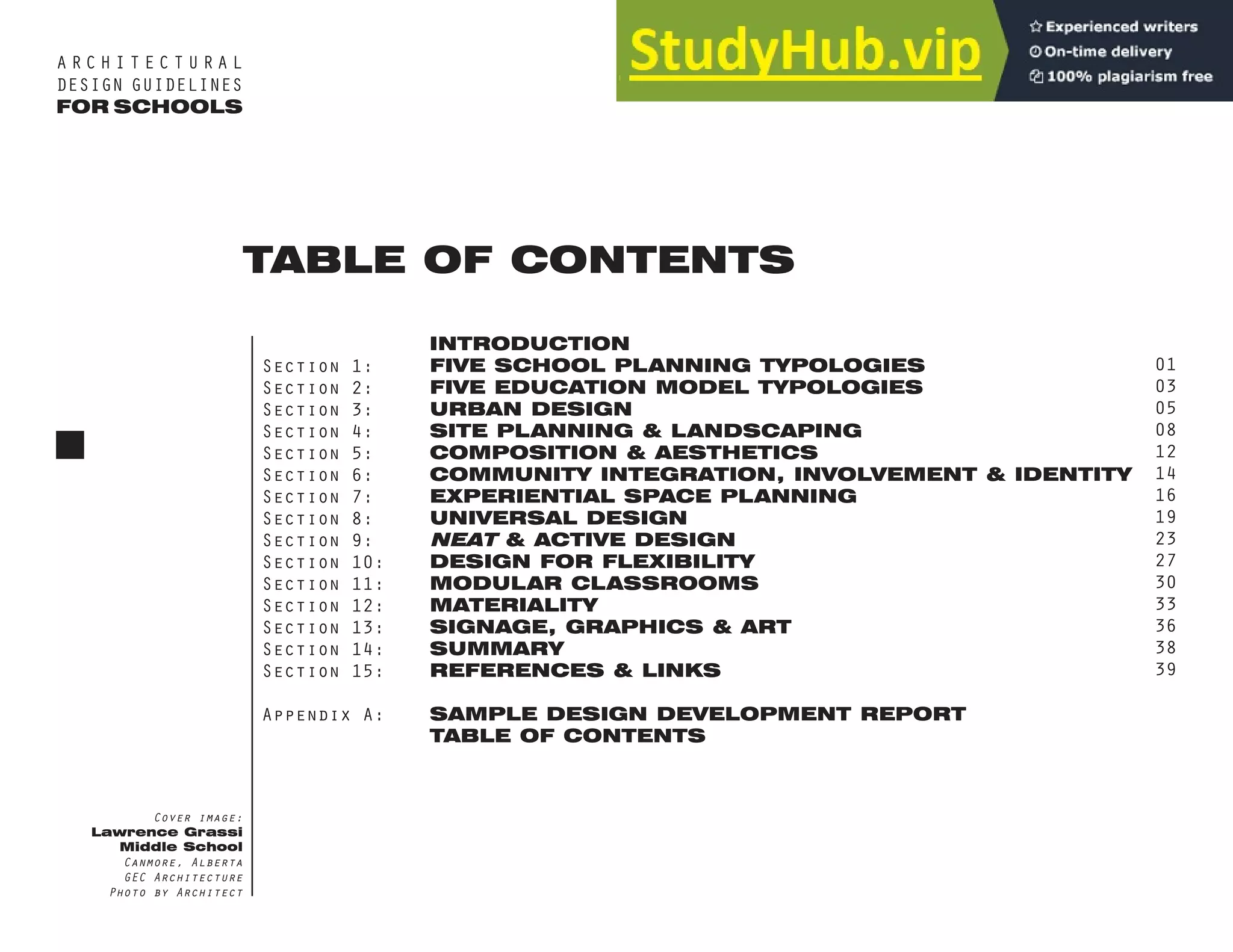 ARCHITECTURAL DESIGN GUIDELINES FOR SCHOOLS TECHNICAL SERVICES BRANCH Facility Planning ...