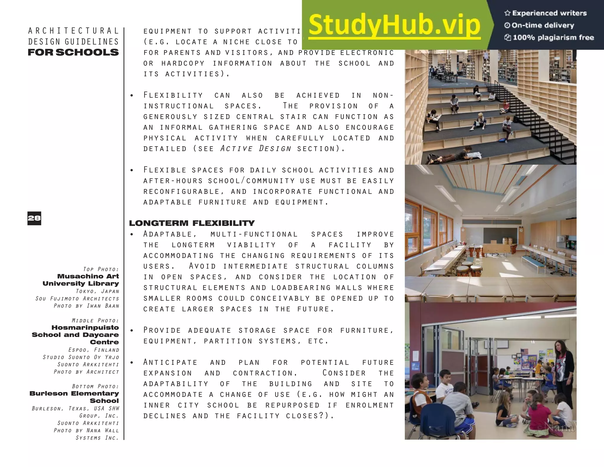 ARCHITECTURAL DESIGN GUIDELINES FOR SCHOOLS TECHNICAL SERVICES BRANCH ...