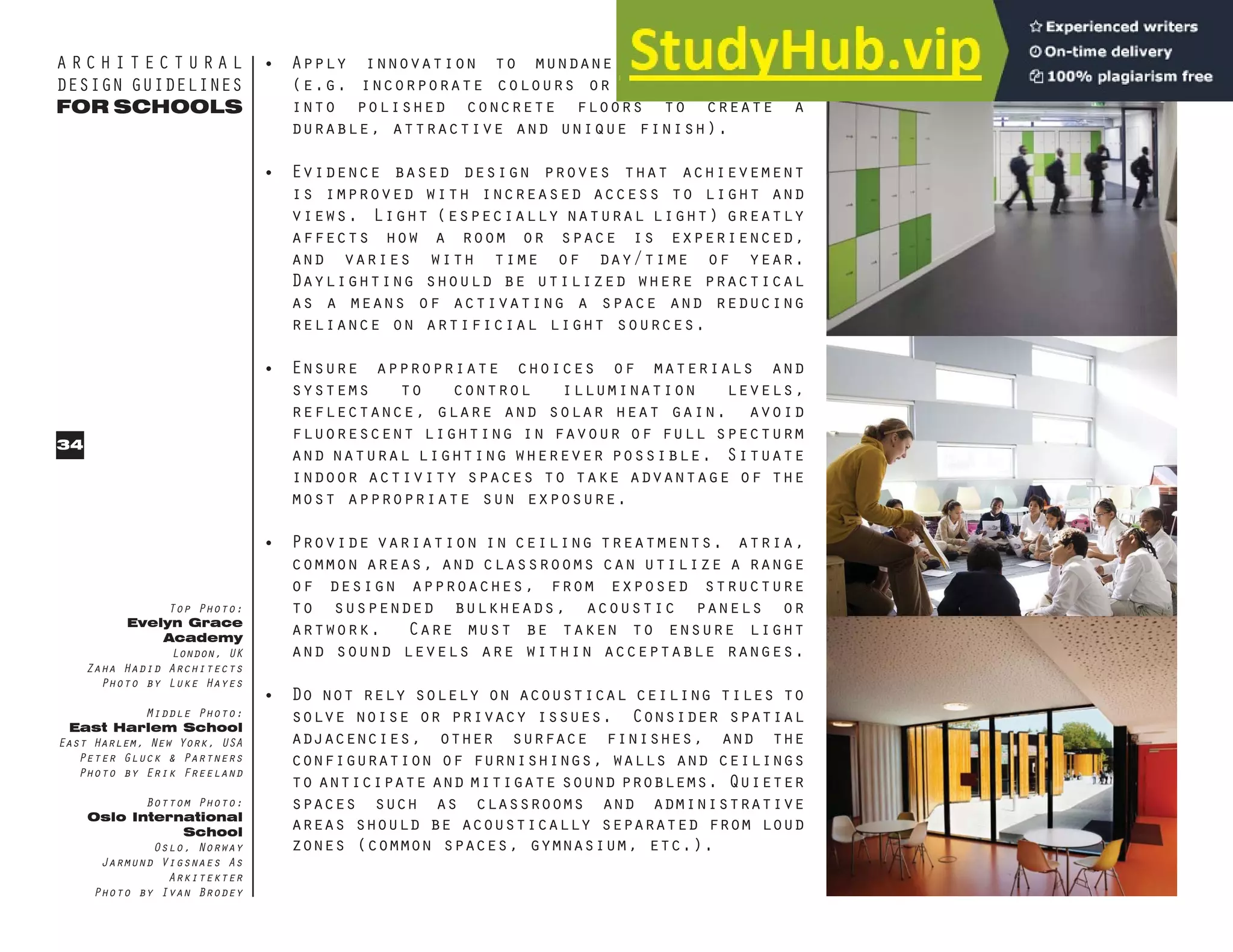 ARCHITECTURAL DESIGN GUIDELINES FOR SCHOOLS TECHNICAL SERVICES BRANCH ...