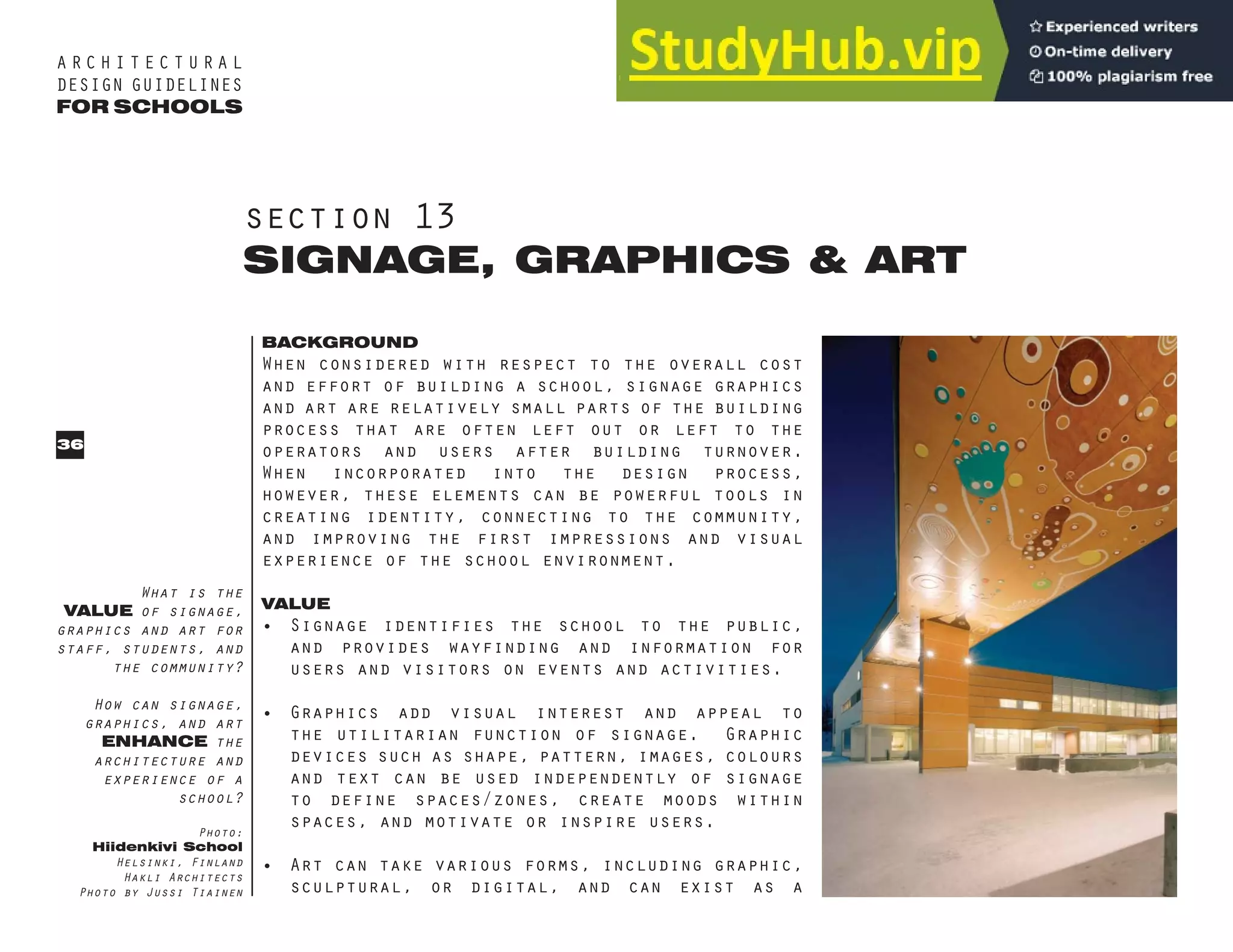 ARCHITECTURAL DESIGN GUIDELINES FOR SCHOOLS TECHNICAL SERVICES BRANCH Facility Planning ...