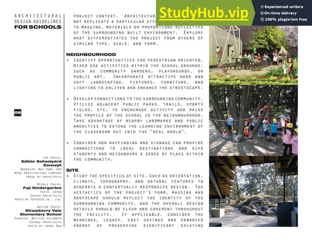 ARCHITECTURAL DESIGN GUIDELINES FOR SCHOOLS TECHNICAL SERVICES BRANCH ...