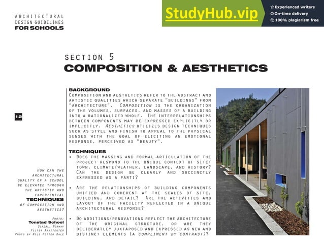 ARCHITECTURAL DESIGN GUIDELINES FOR SCHOOLS TECHNICAL SERVICES BRANCH ...