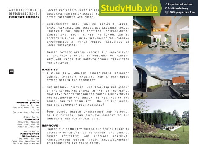 ARCHITECTURAL DESIGN GUIDELINES FOR SCHOOLS TECHNICAL SERVICES BRANCH ...