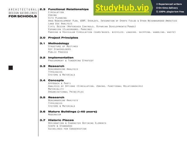 ARCHITECTURAL DESIGN GUIDELINES FOR SCHOOLS TECHNICAL SERVICES BRANCH Facility Planning ...