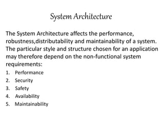 Architectural design of software | PPTX