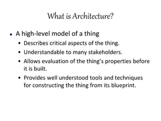 Architectural design of software | PPTX