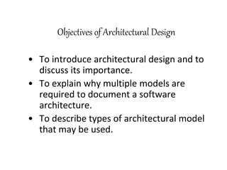 Architectural design of software | PPTX