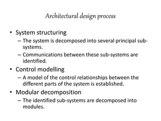 Architectural design of software | PPTX
